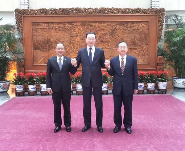 Vice Foreign Minister Sun Weidong Briefs Ambassador of Myanmar to China Tin Maung Swe on the New ...